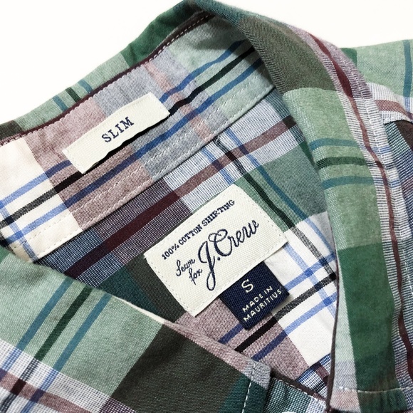 J. Crew | Shirts | Jcrew Slim Secret Wash Indigo Plaid Shirt | Poshmark